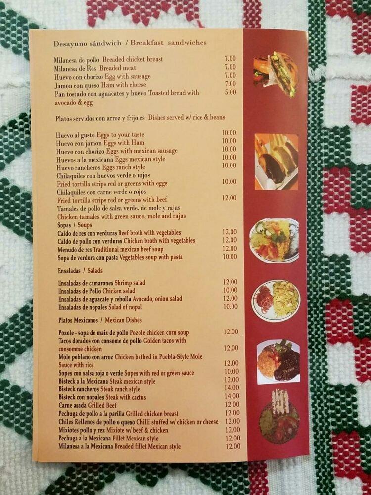 Menu at Carlos Mexican Food restaurant, Little Falls