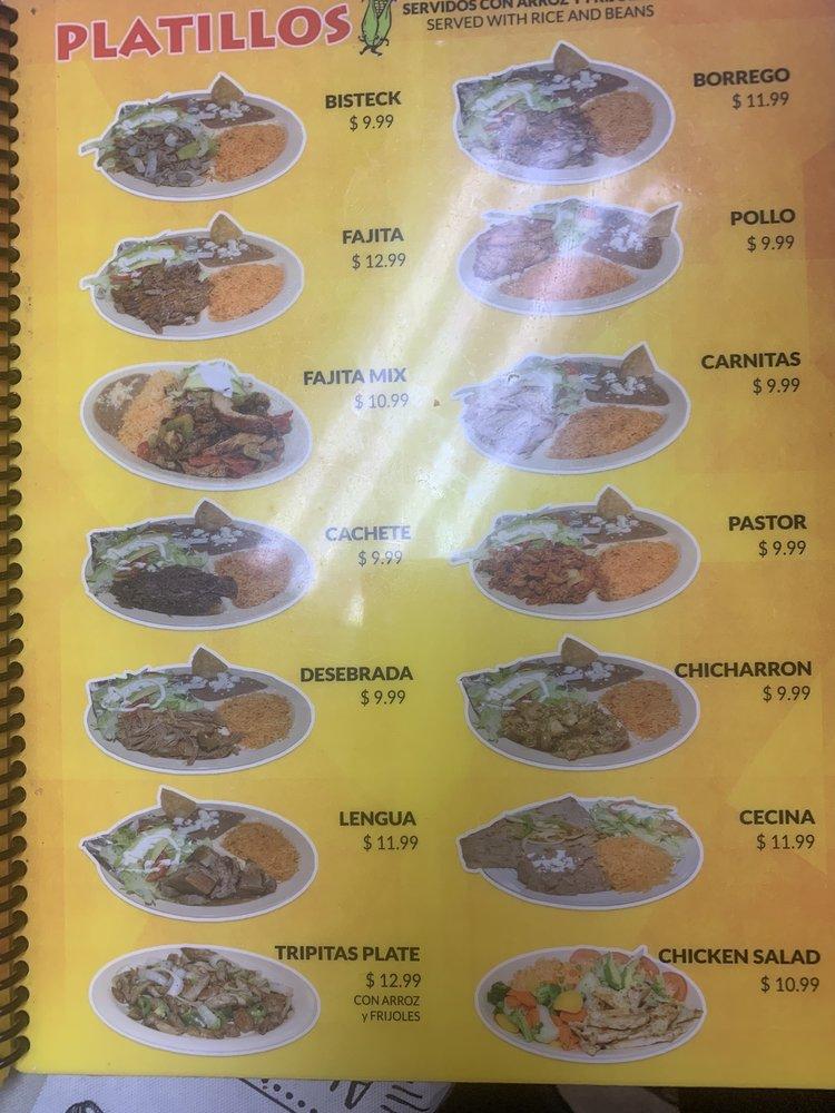 Carta del restaurante TORTILLERIA Y POLLOS ASADOS LA SUPER SABROSA ...