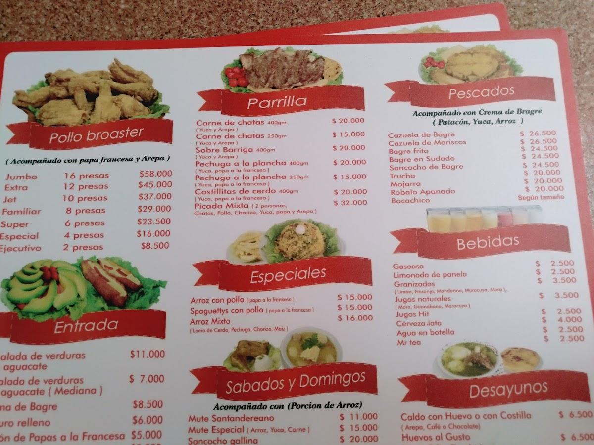 Carta del restaurante Super Broaster, Bucaramanga, Cra 17 #58-83