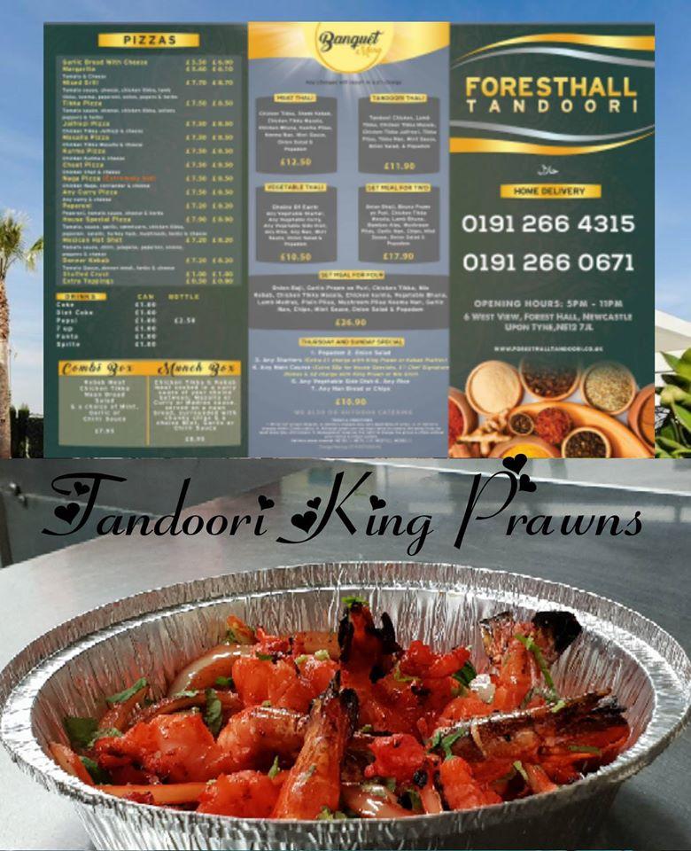 Carta del restaurante Foresthall Tandoori, Newcastle upon Tyne