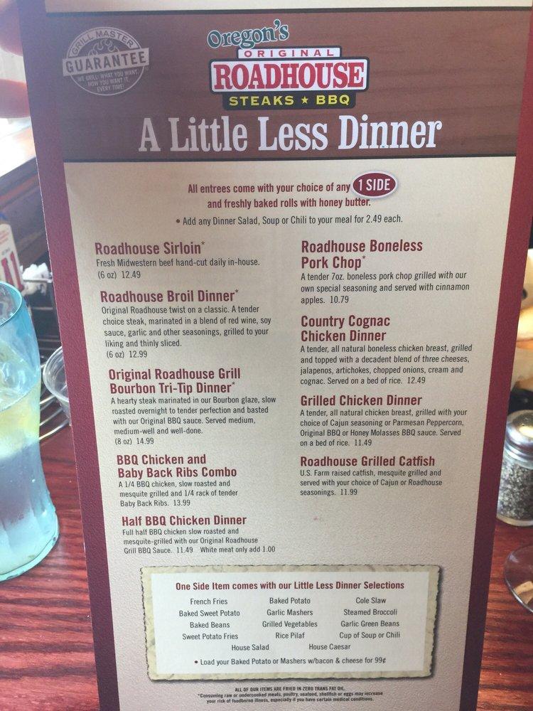 Menu at Original Roadhouse Grill steakhouse, Gresham