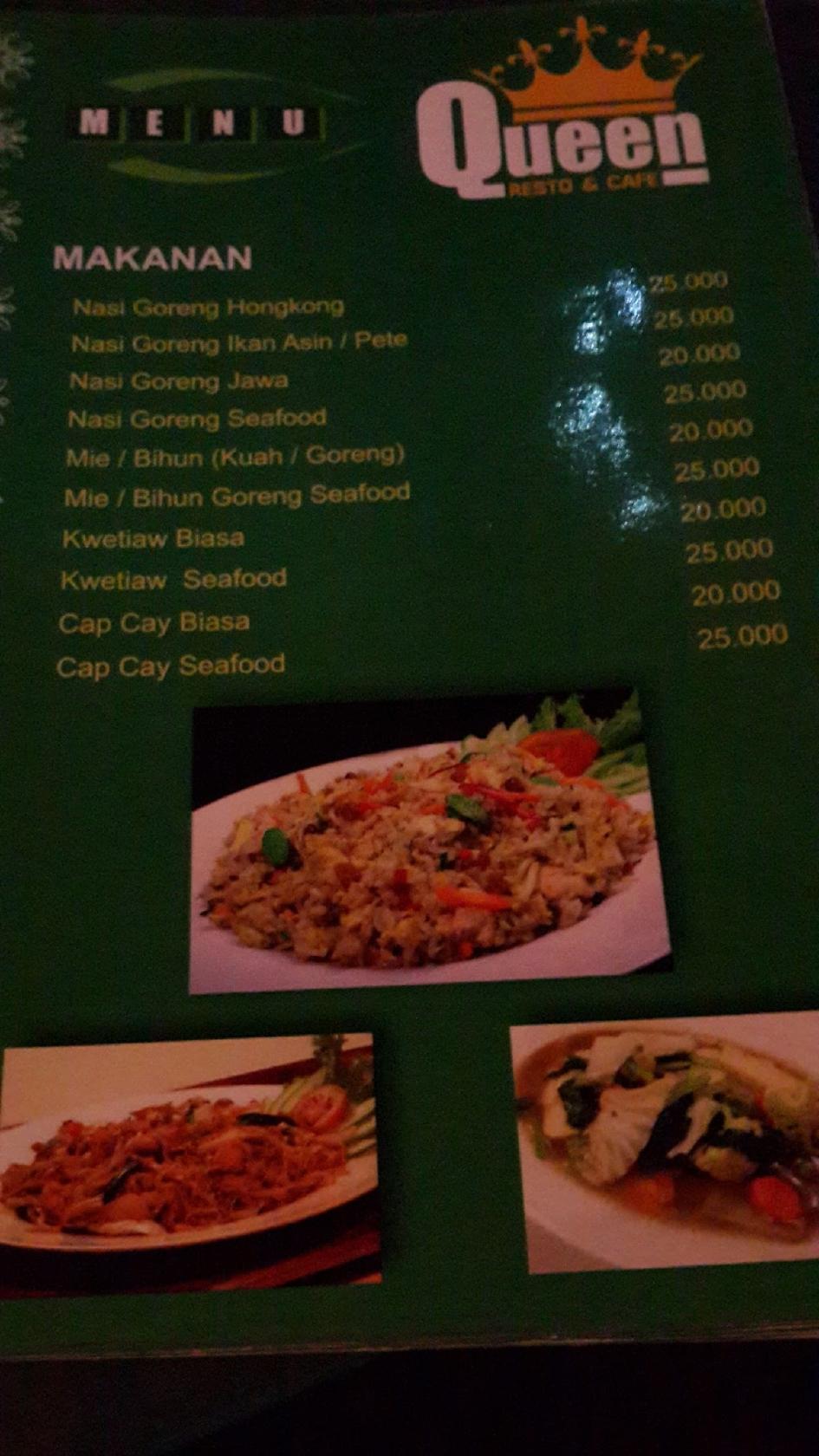 Menu at Queen Resto N Cafe, Samarinda