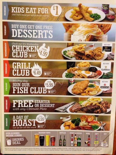 Menu at The Grosvenor pub & bar, Cleethorpes