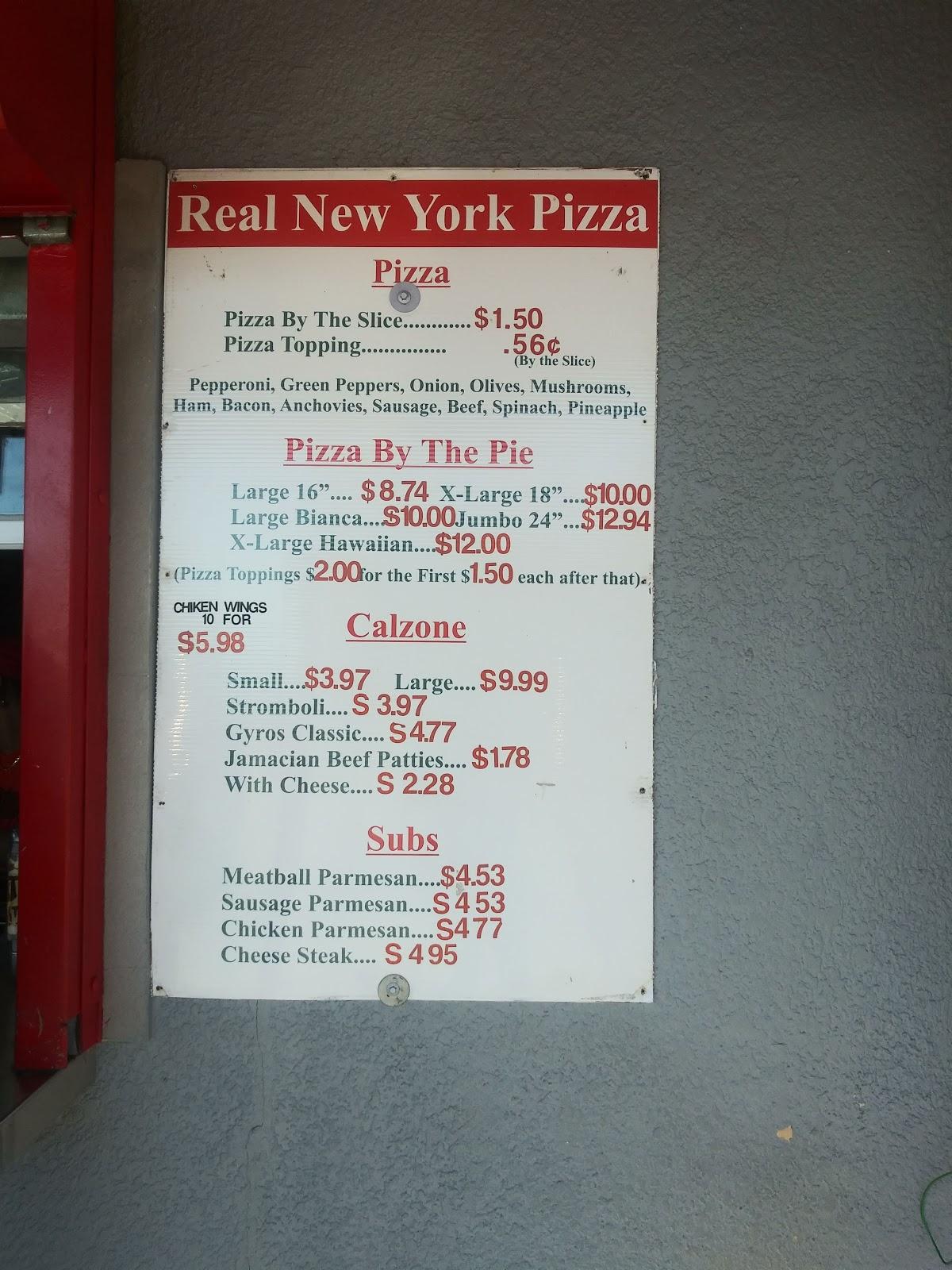 Menu at Al's Pizza pizzeria, Kissimmee, W Bryan St