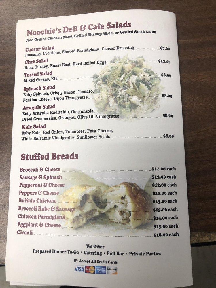 Carta de Noochie's Deli and Cafe', Waterbury