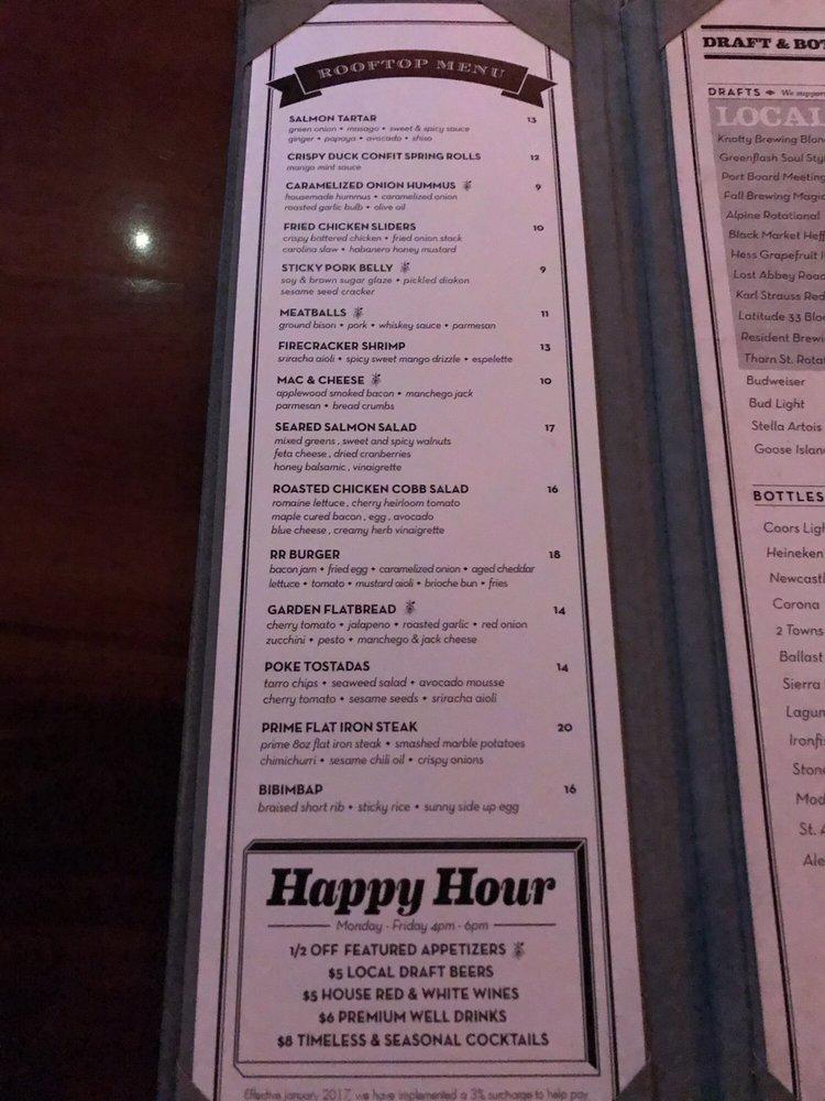 Menu at Rustic Root pub & bar, San Diego