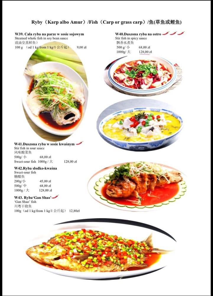 Menu at Canton restaurant, Warsaw, Smocza 1