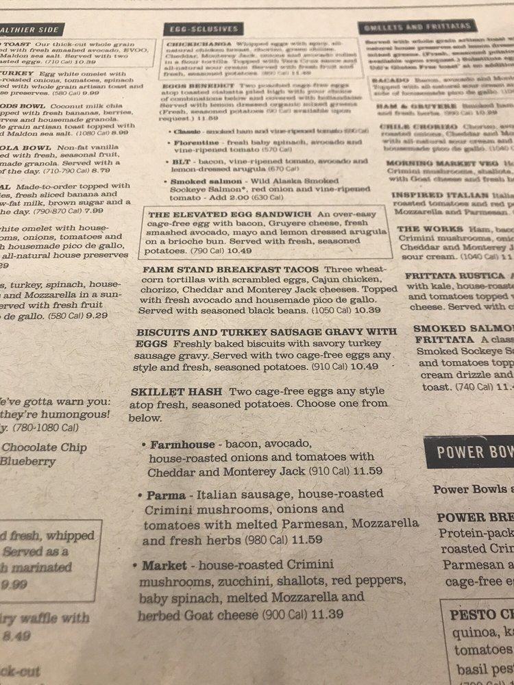 Menu at First Watch cafe, Bradenton, Cortez Rd W