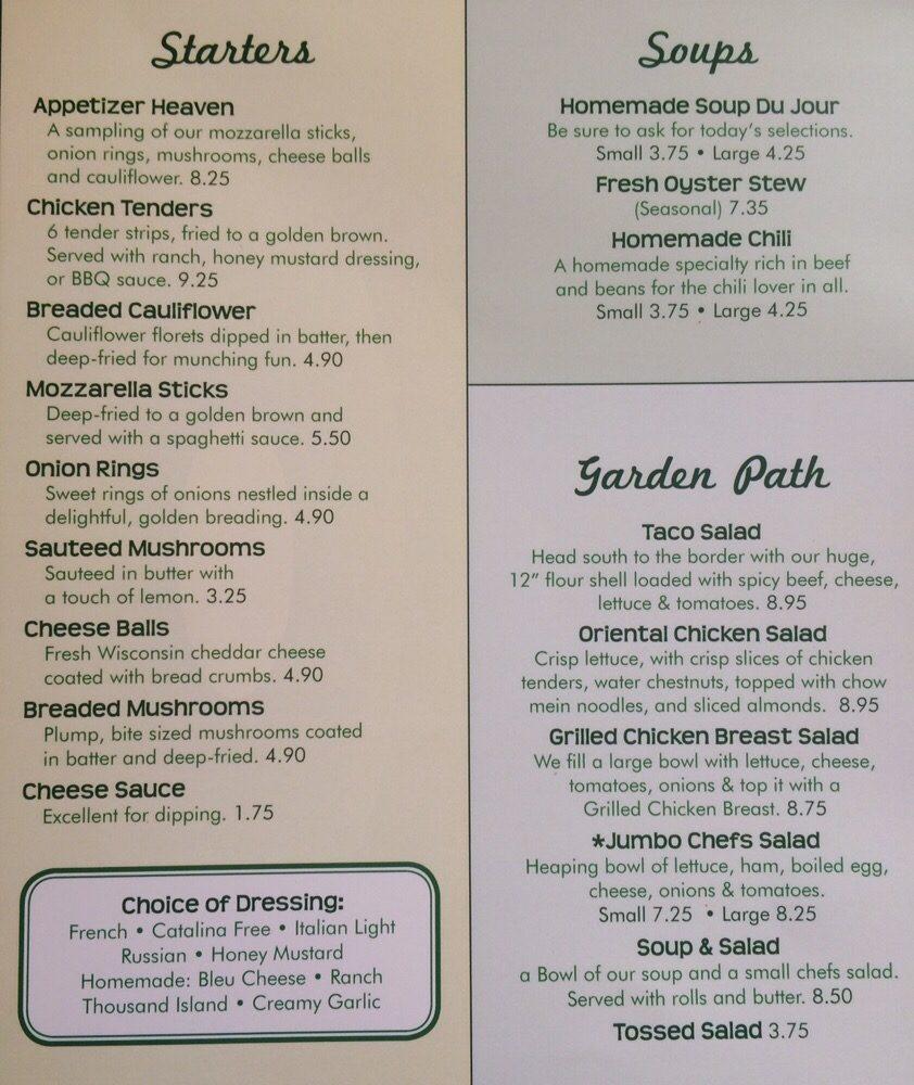 Menu at Harlan's Fine Foods restaurant, Davenport