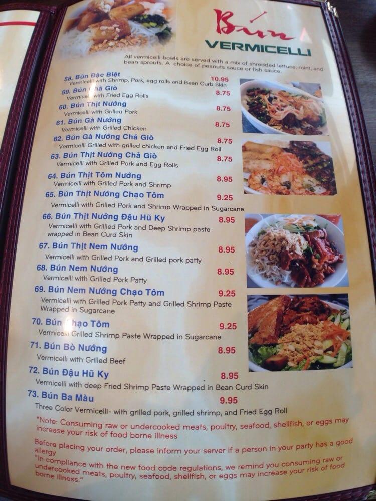 Menu at Pho 89 restaurant, Randolph, 937 N Main St