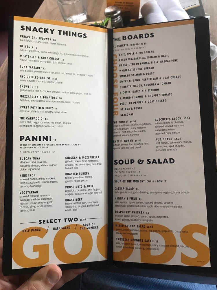 Menu at Postino East pub & bar, Gilbert