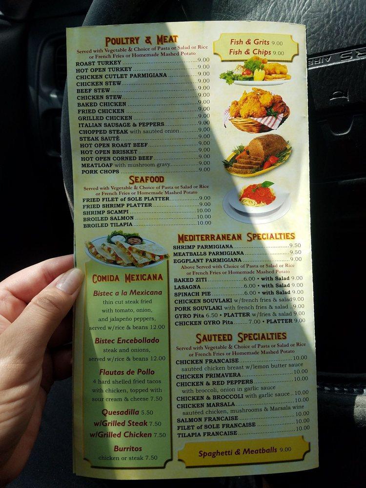 Menu at Walnut Bus Stop restaurant, New York City