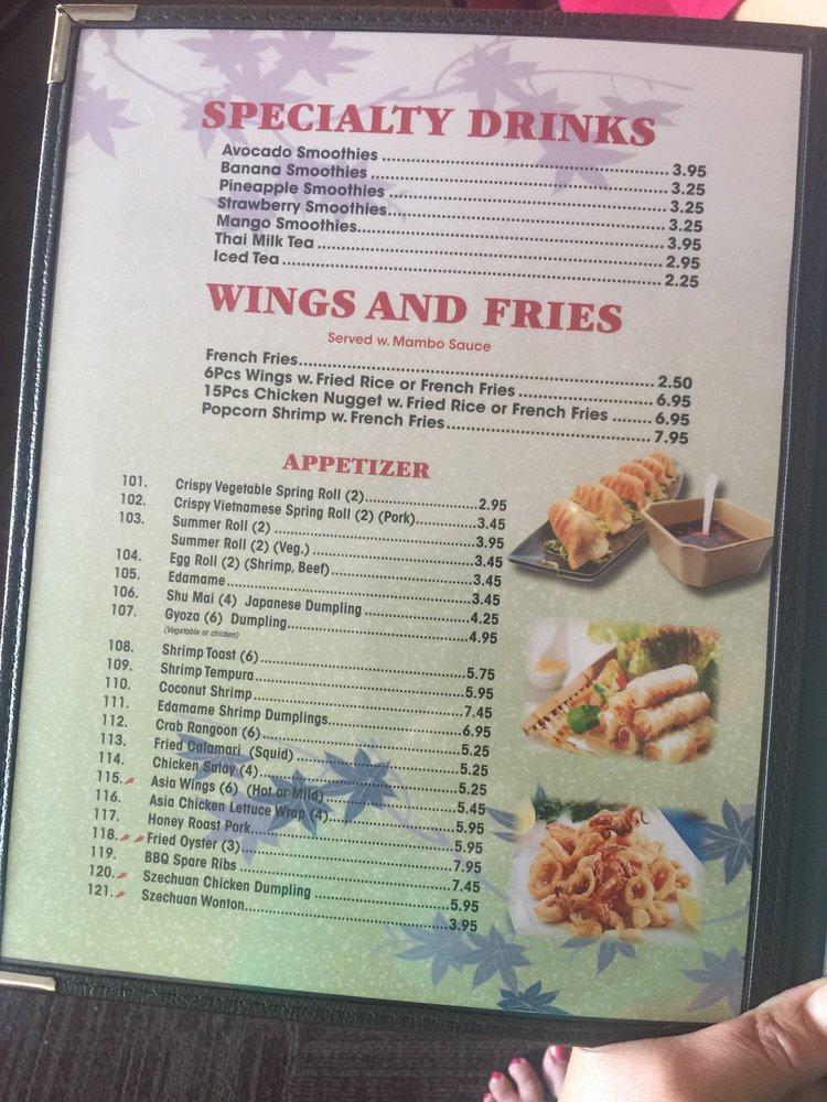 Menu at Modern Asia pub & bar, Frederick