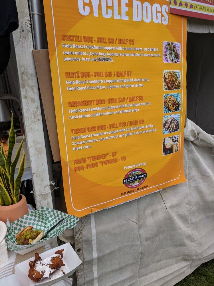 Menu at Cycle Dogs restaurant, Seattle, 17th Ave NW