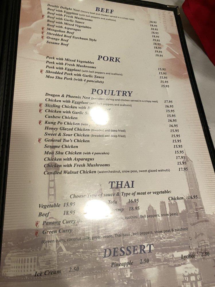Menu at Shanghai City restaurant, Boca Raton