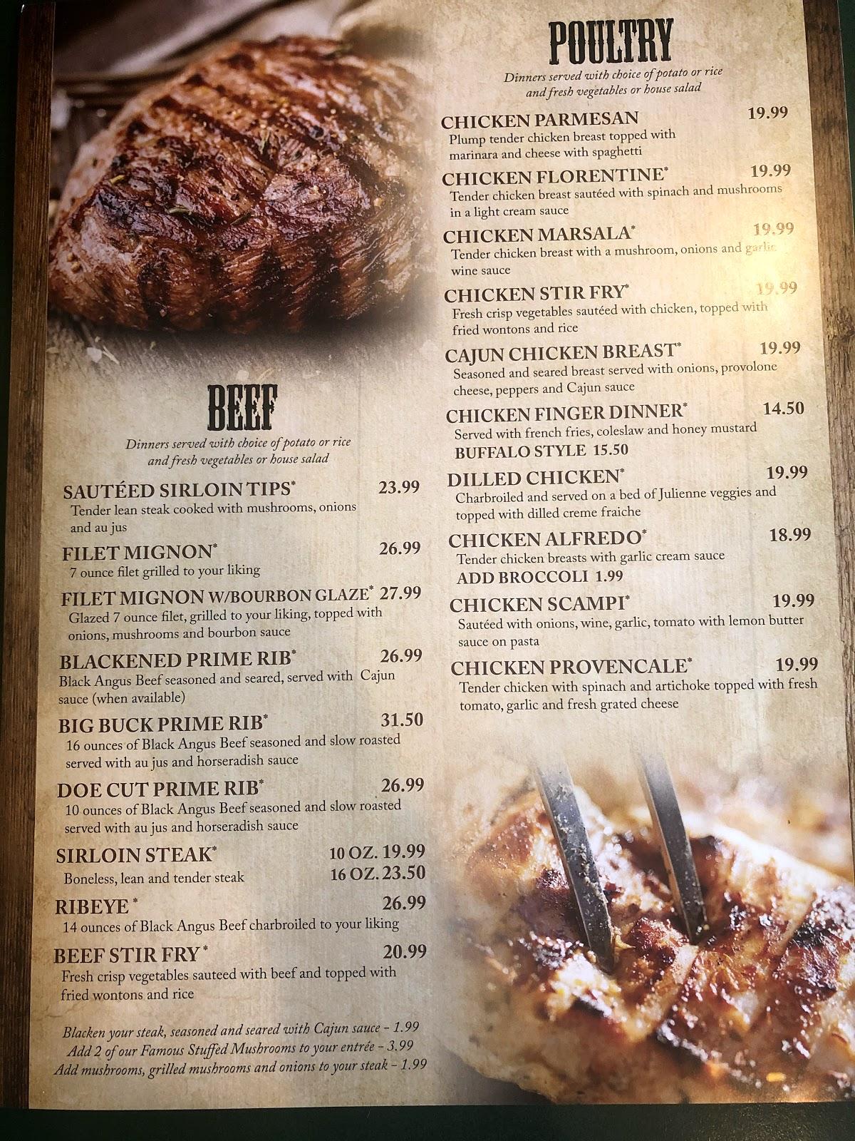 Menu at Swamp Buck Restaurant & Lounge, Fort Kent