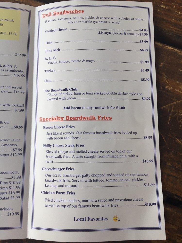 Menu at The Boardwalk Grill restaurant, Madeira Beach, 204 johns pass ...