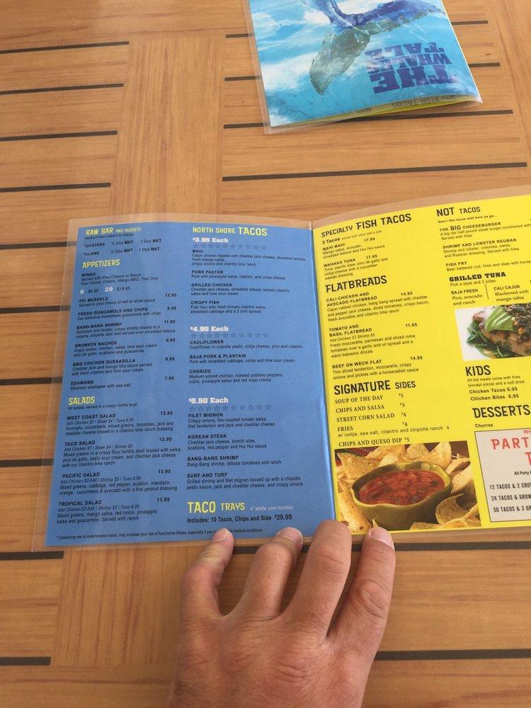 Menu at Whales Tale restaurant, Northport, 81 Fort Salonga Rd Unit A