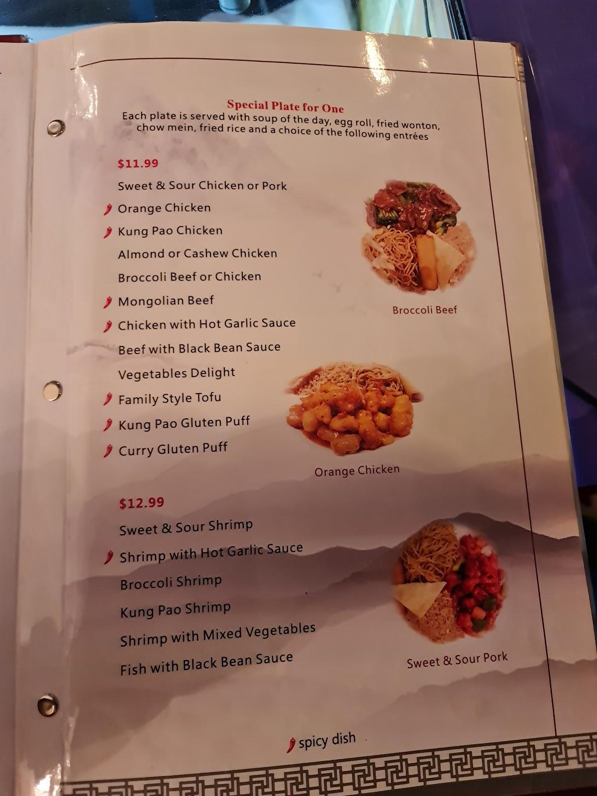 Menu at China Delight Restaurant, Oakhurst