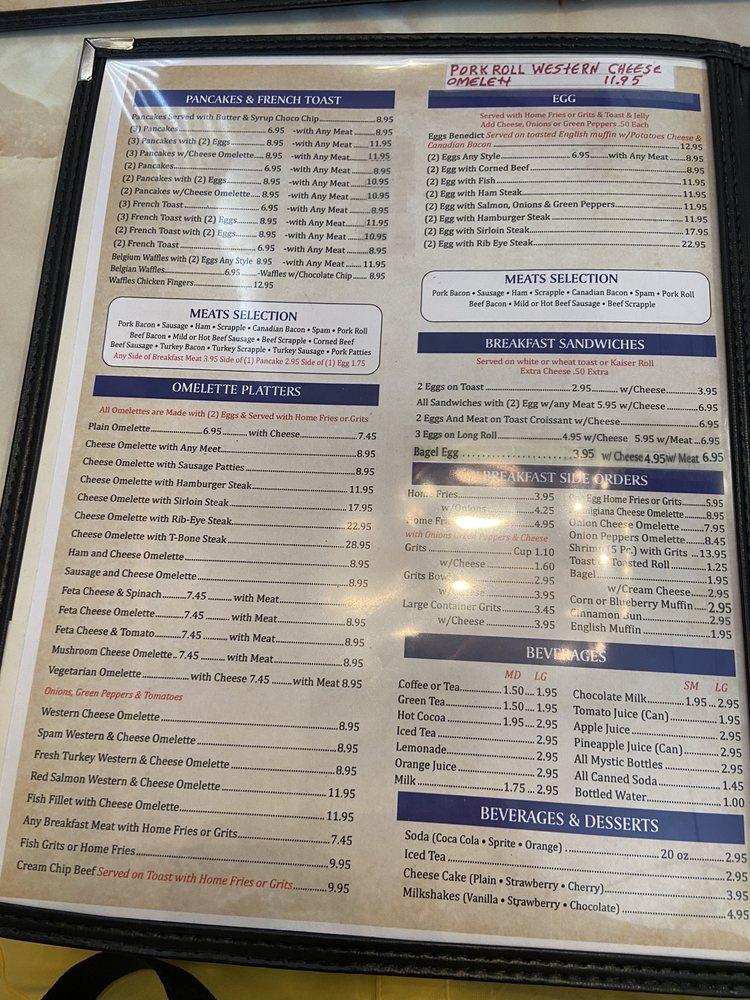 Menu at Blue Jay restaurant, Philadelphia