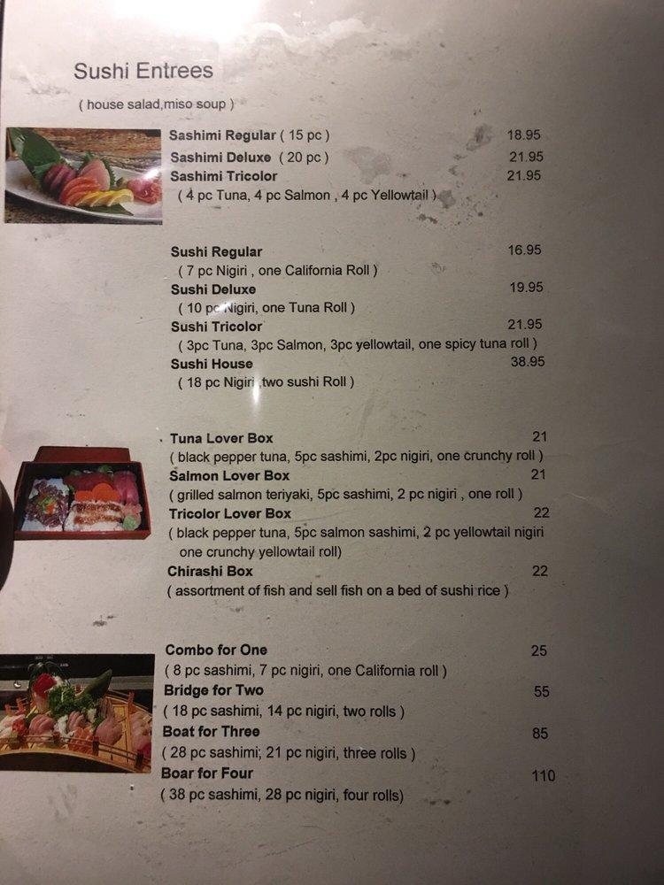 Menu at Kasai Japanese Restaurant, Green