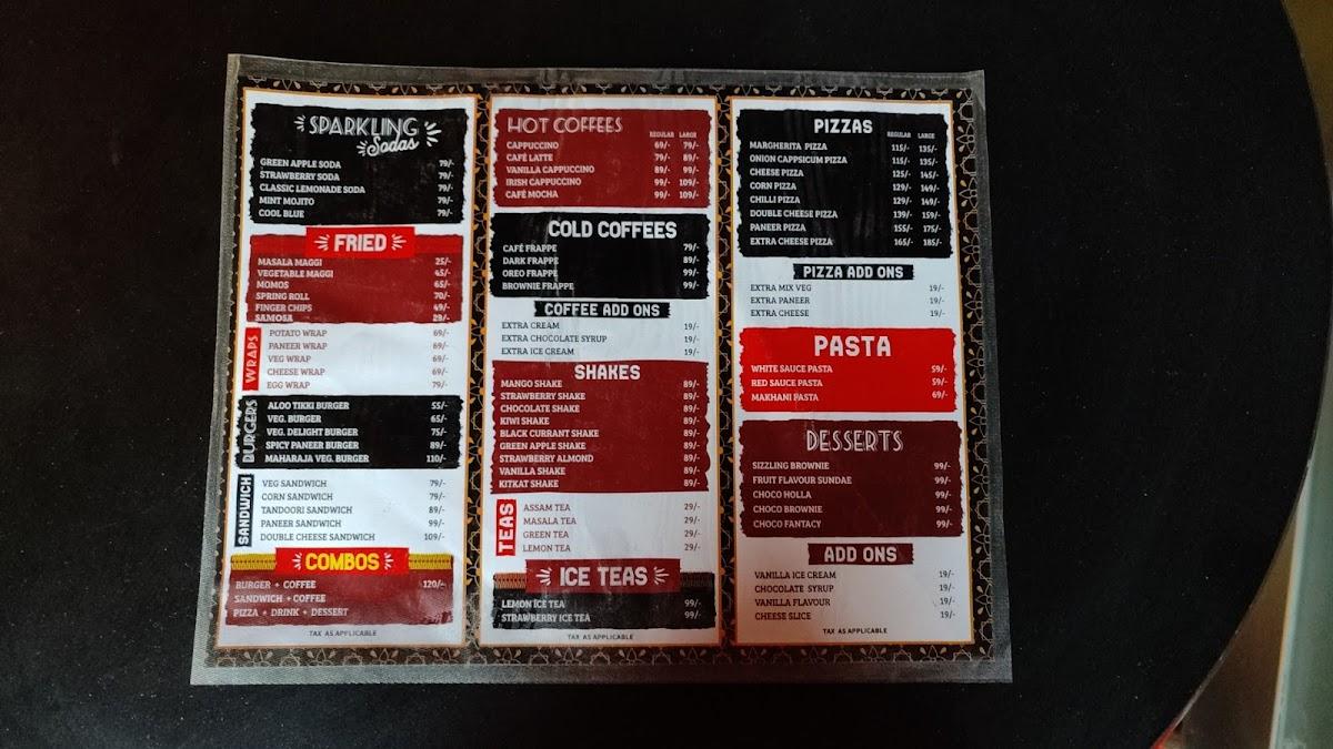 Menu at The Bliss Cafe Apna Happy Destination, India