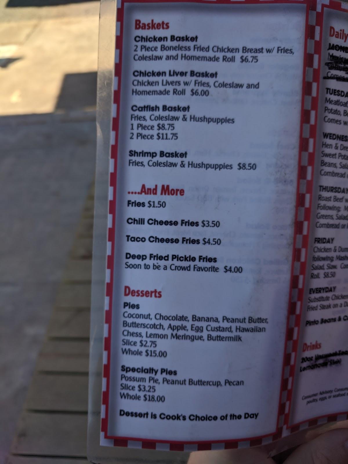 Menu at Tastee Burger To Go restaurant, Atkins