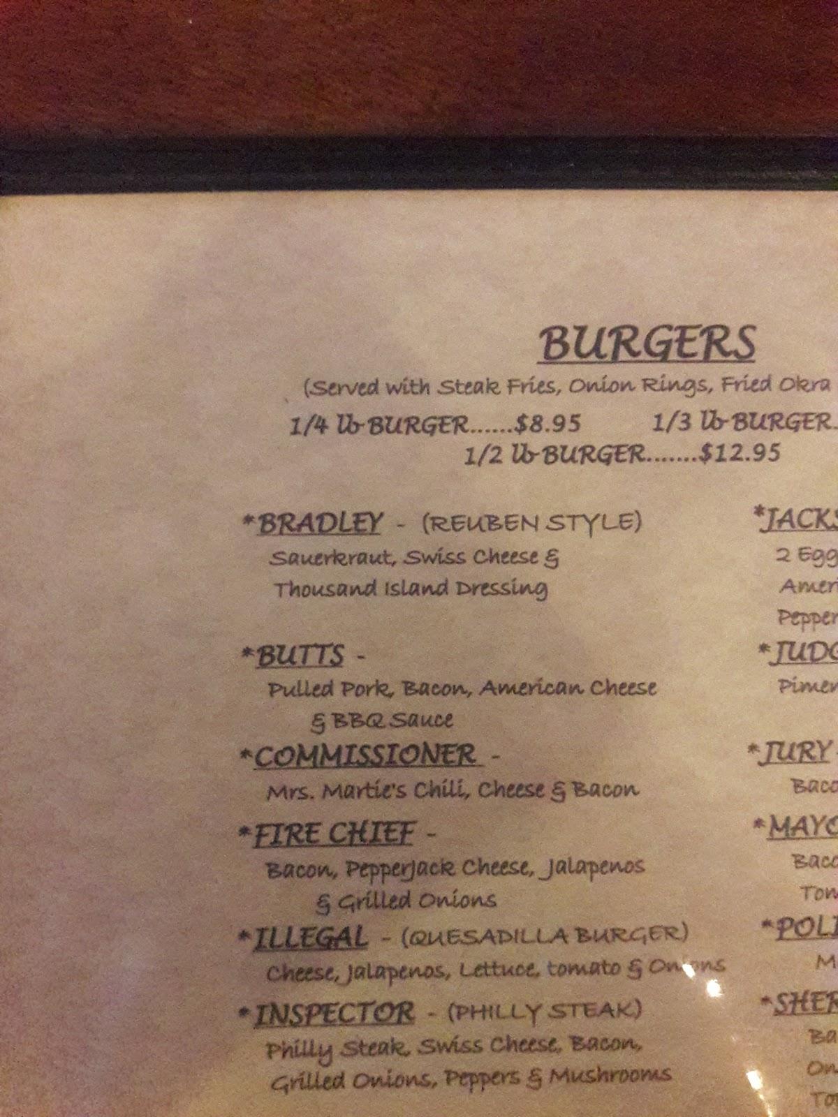 Menu at Bradley's Olde Tavern pub & bar, Jackson