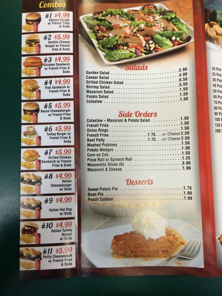 Menu at Roselle Fried Chicken restaurant, Roselle