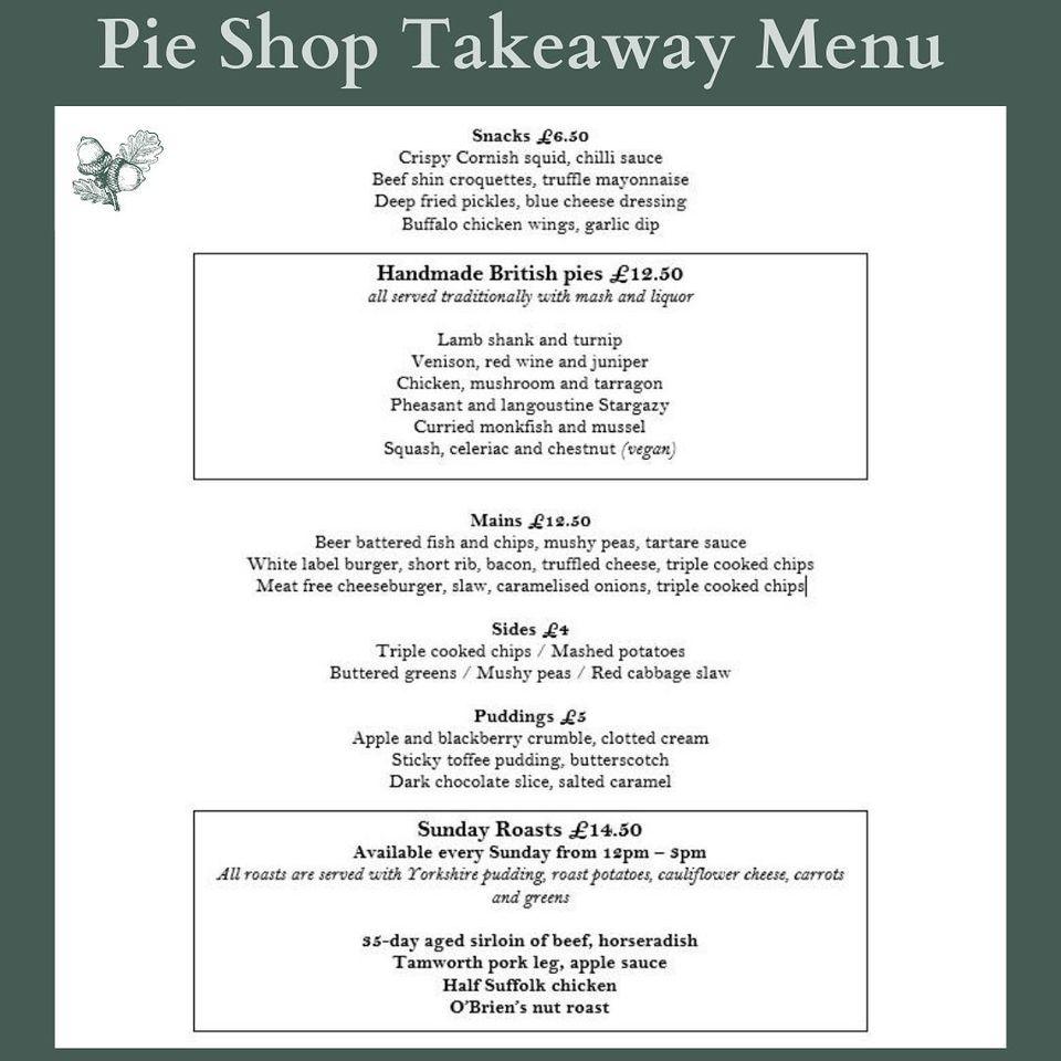 Menu at The Greene Oak pub & bar, Windsor