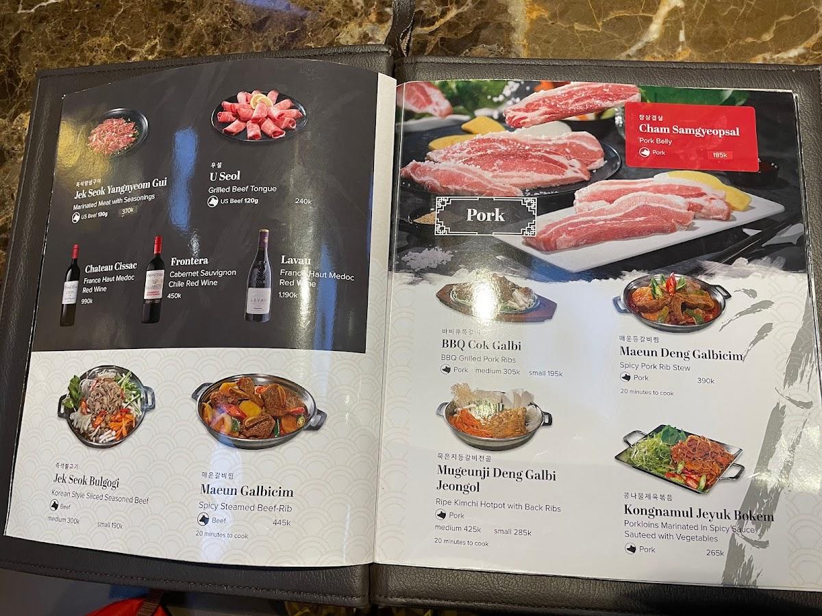 Menu at Yongdaeri Korean BBQ, South Jakarta, Galeria SCBD Lot6 Kawasan ...