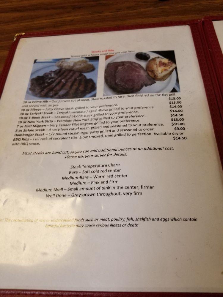 Carta de parrilla Franklin Steak House, Franklin, Nashville Rd