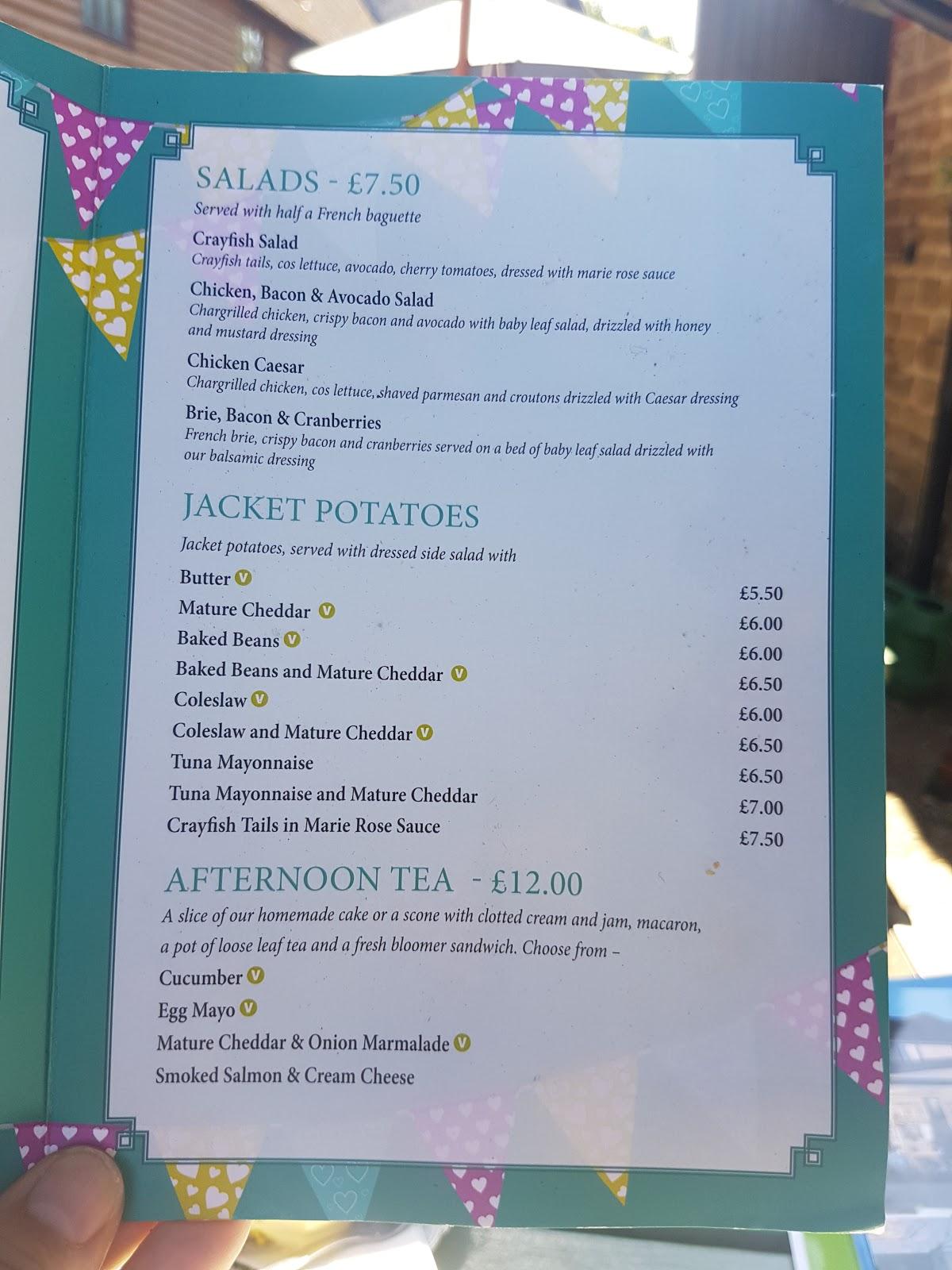 Menu at Manor Farm Tea Room cafe, Farnham