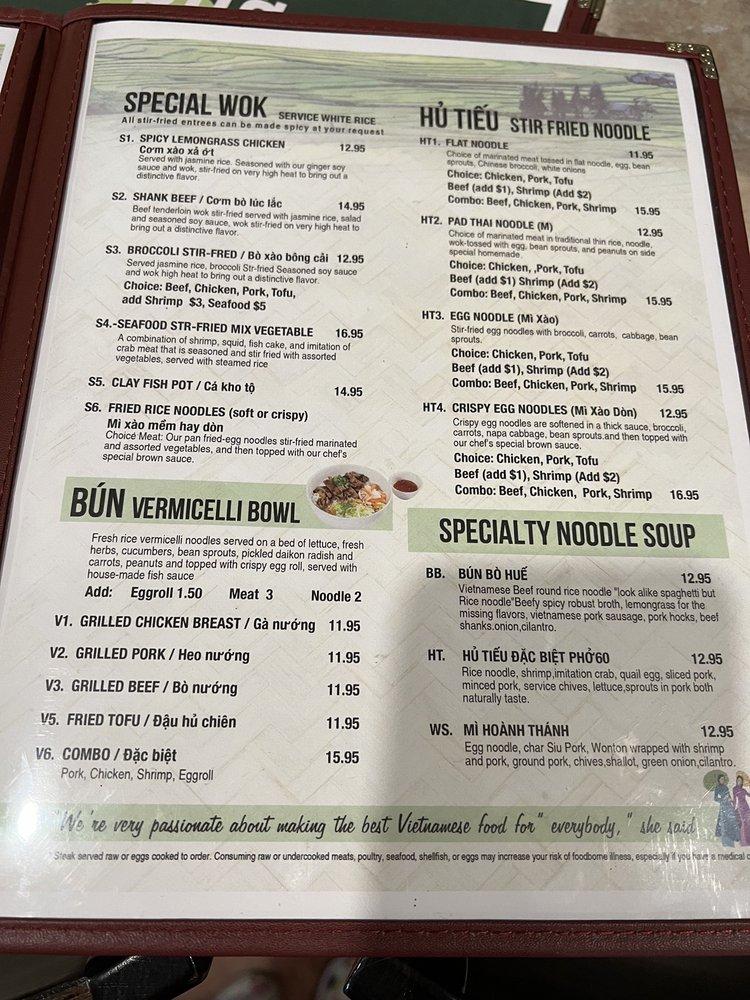 Menu at Pho 60 @905 Brandon Blvd restaurant, Brandon
