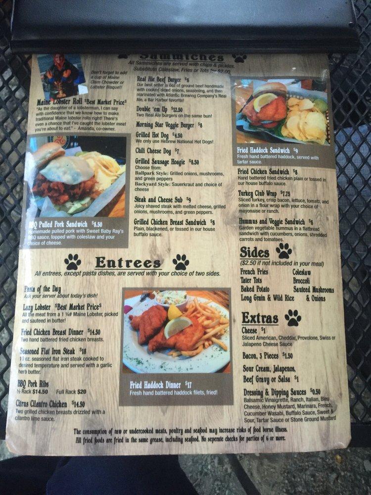 Menu at Dog & Pony Tavern pub & bar, Bar Harbor