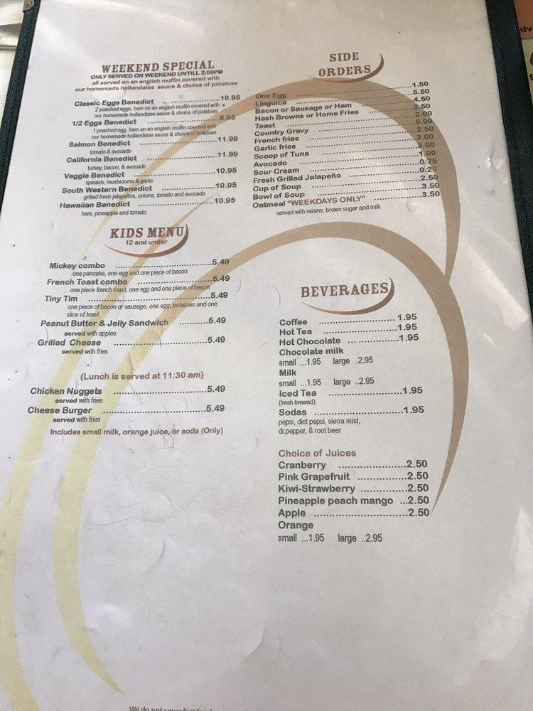 Menu at OD's Kitchen restaurant, Gilroy