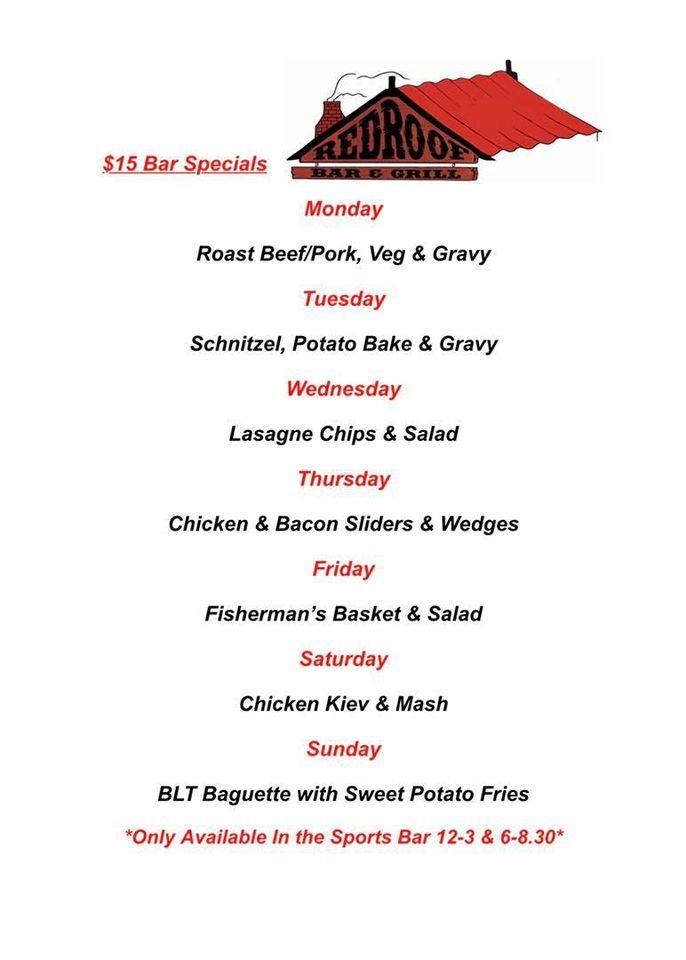 Menu at Chequers Hotel pub & bar, Bullsbrook