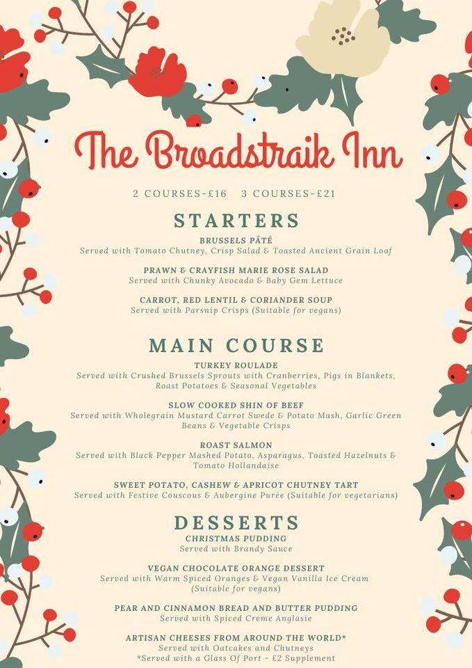 Carta del pub y bar Broadstraik Inn, Westhill