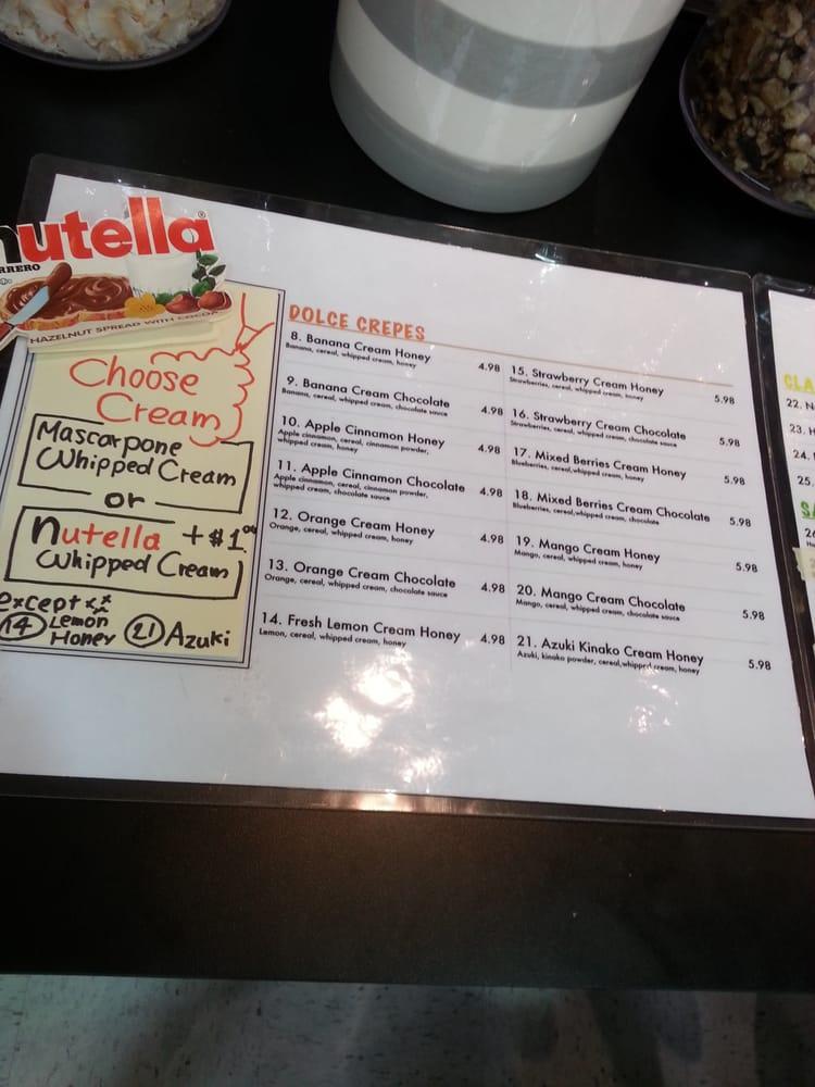 Menu at B-Bee Crepe & Boba restaurant, Arlington Heights