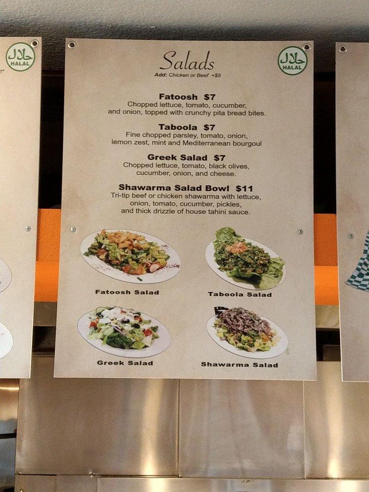 Menu at Shawarma House restaurant, Garden Grove