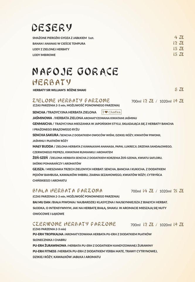 Menu at Sushi House Nowy Targ restaurant, Nowy Targ