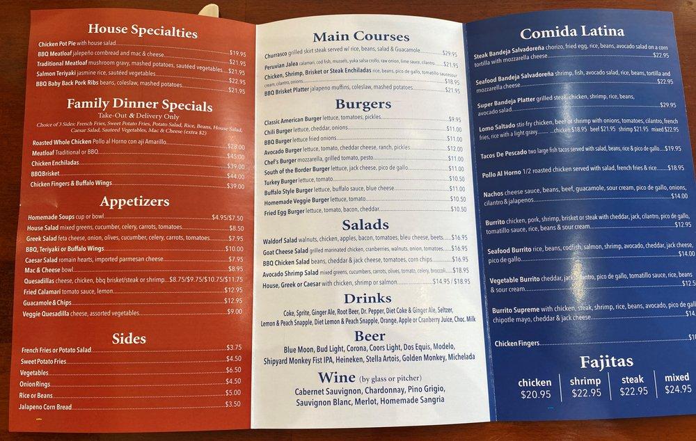 Menu at American Cafe, Glen Cove