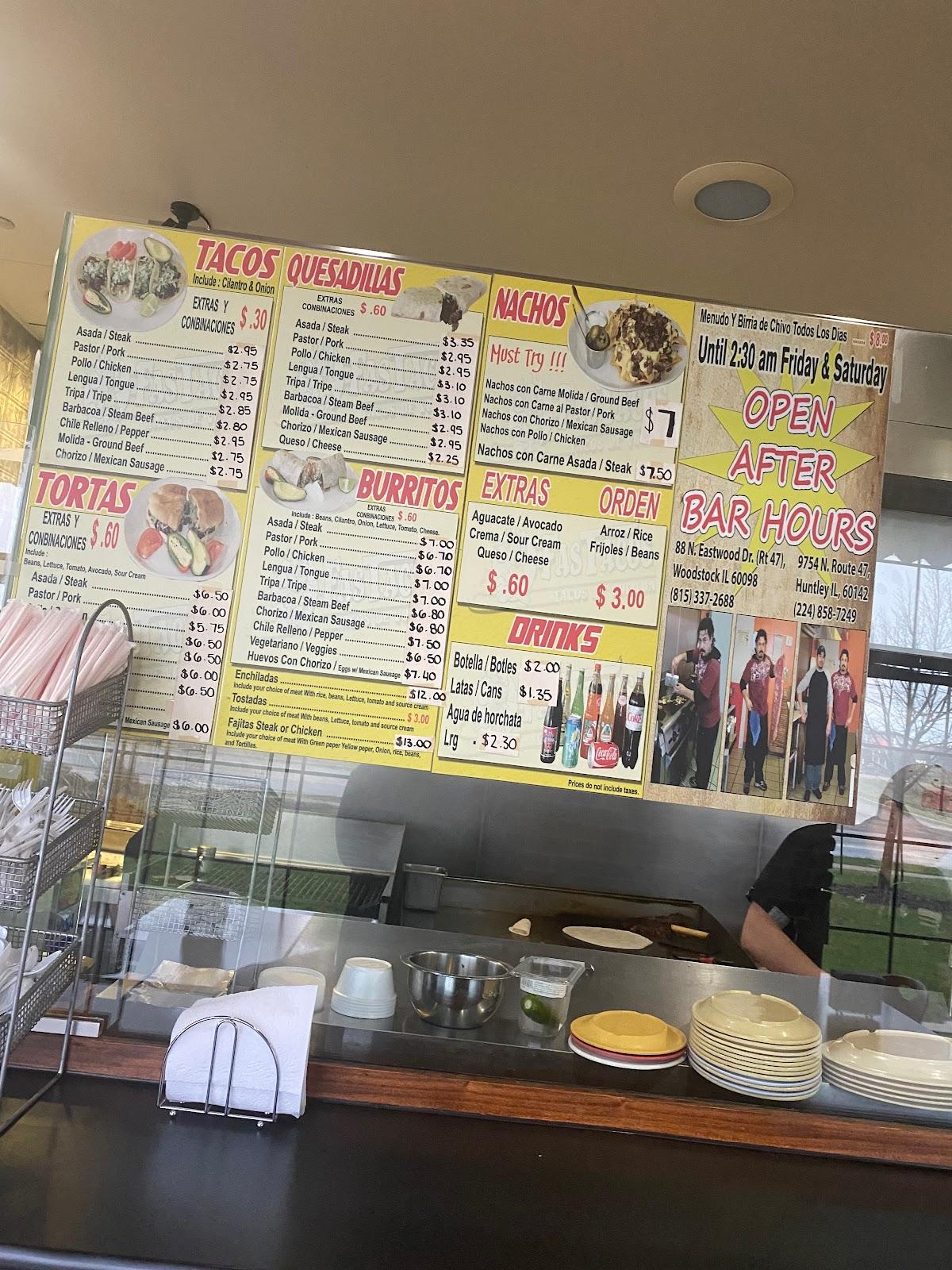 Menu at Fastacos restaurant, Huntley