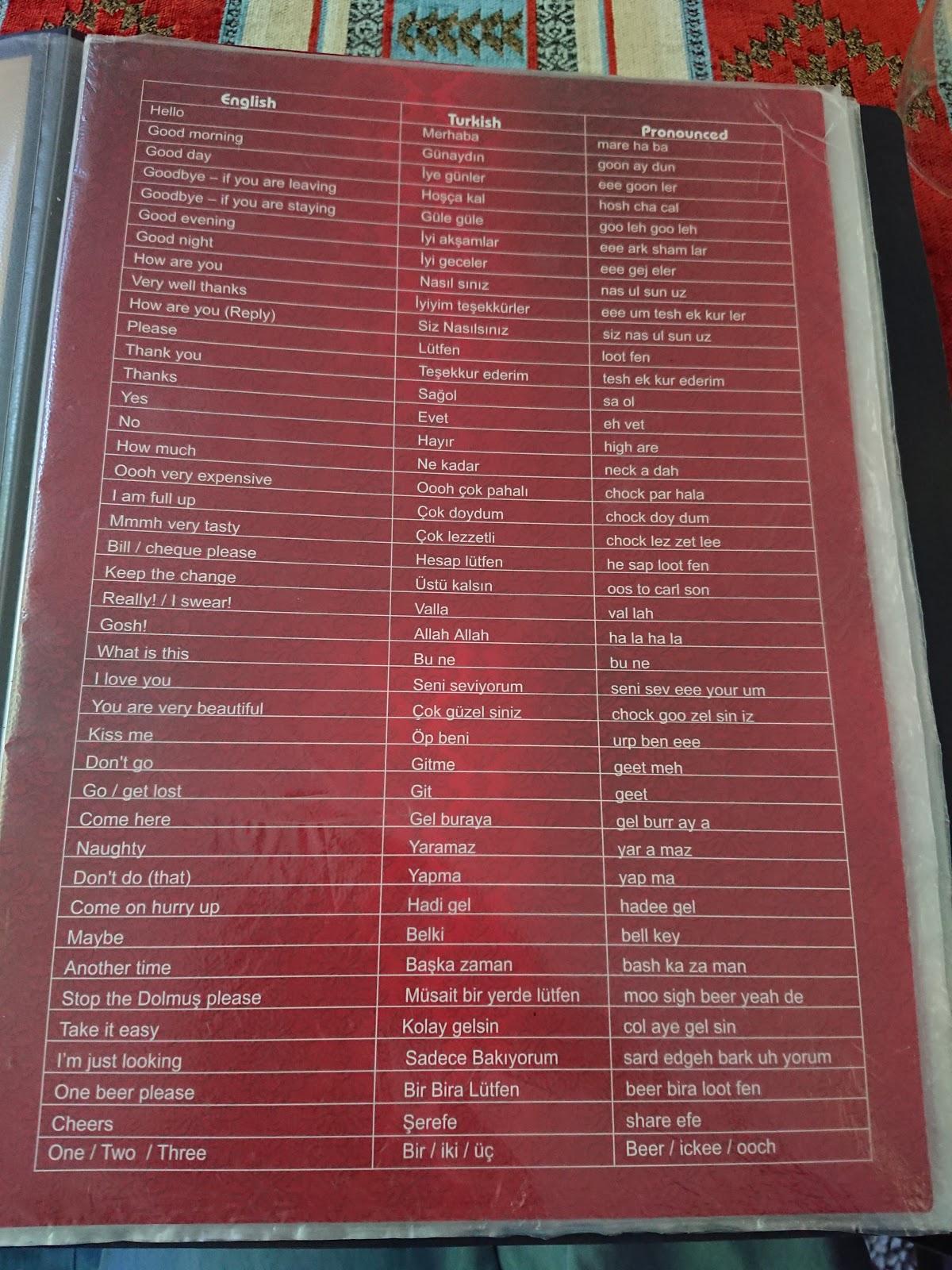 Menu at Mozaik Bahçe Restaurant, Fethiye