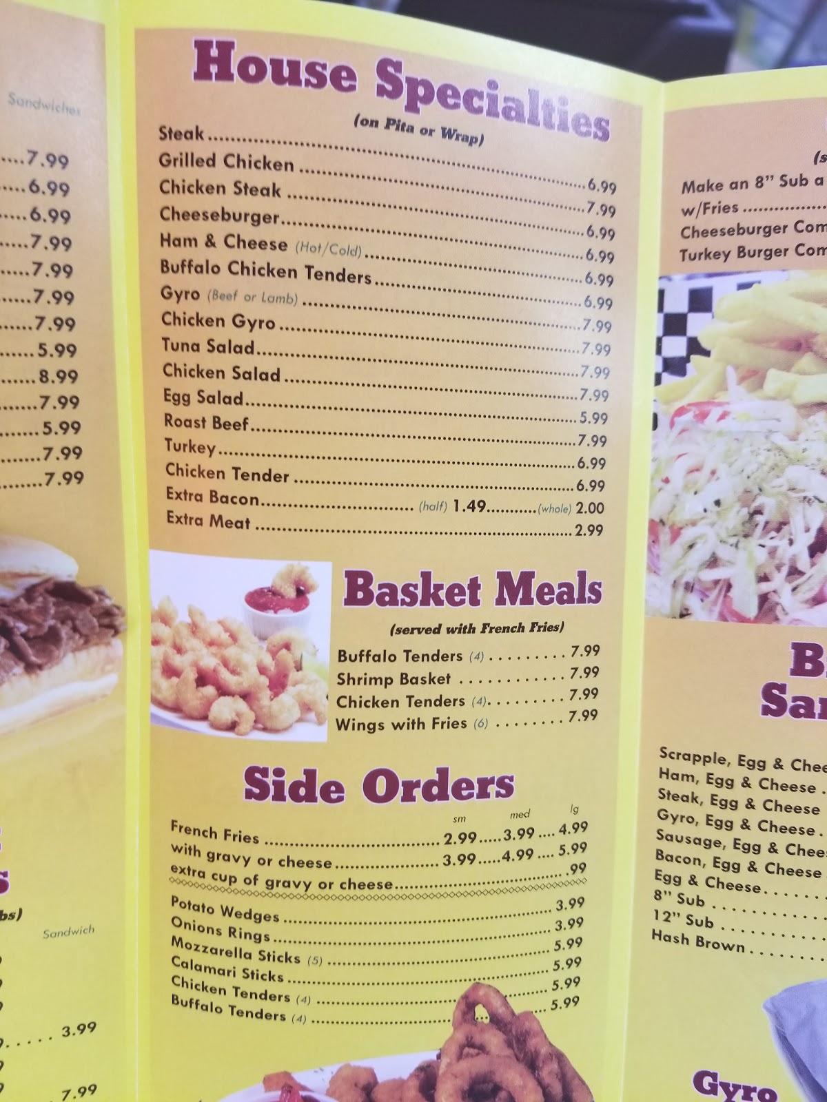 Menu at Mitchell's Market restaurant, Ocean City