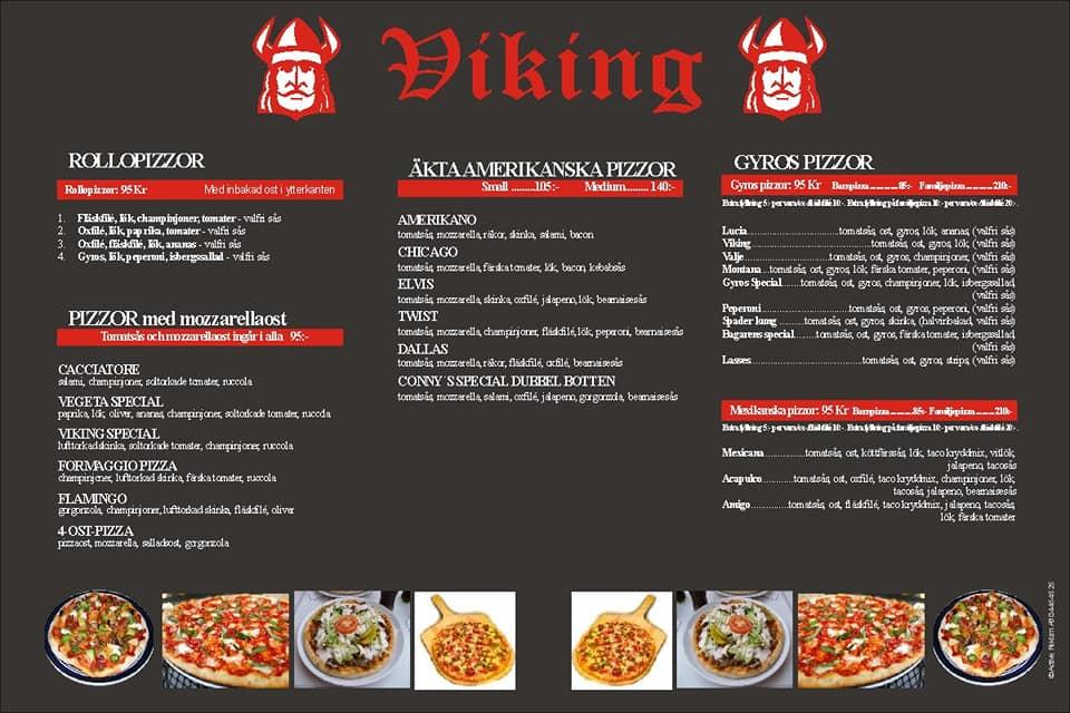 Menu at Viking Pizzeria & Restaurang, Alvesta