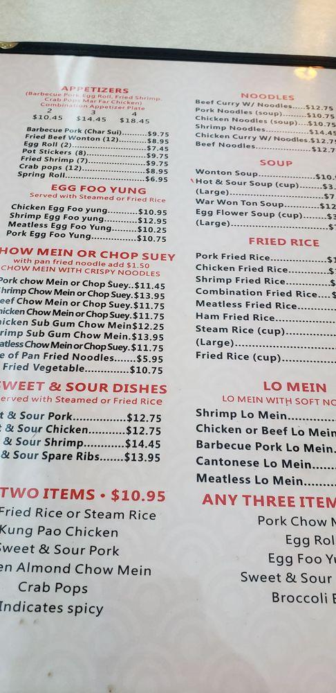 Menu at Gee's Family Restaurant, Prineville