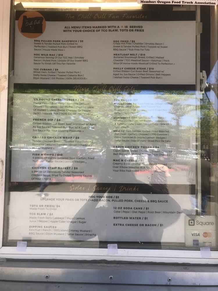 Menu at The Chill Grill, Salem