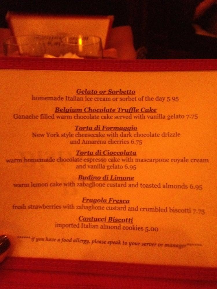 Menu at Rosie's Bistro Italiano restaurant, Bronxville