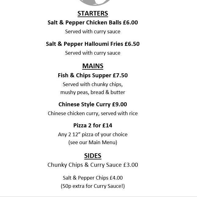 Menu at The Highfield pub & bar, Bradford